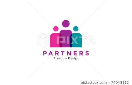 three people group abstract logo symbol icon... - Stock Illustration ...