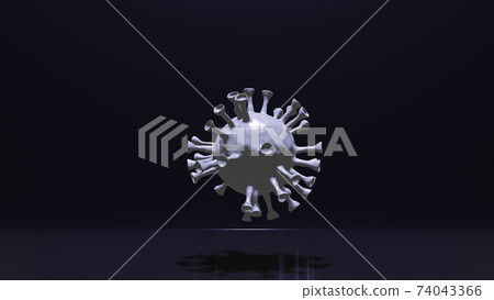 The white virus on black background for medical... - Stock Illustration ...
