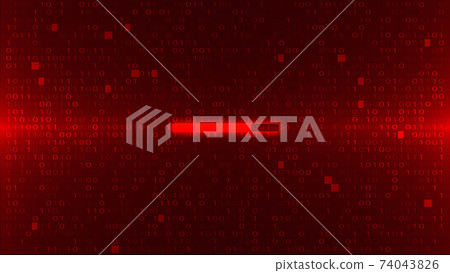 Abstract Red Background with Binary Code.... - Stock Illustration [74043826] - PIXTA