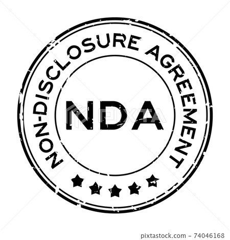 Grunge black NDA Non-disclosure agreement word... - Stock Illustration ...