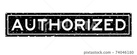 Grunge black authorized word square rubber seal... - Stock Illustration ...