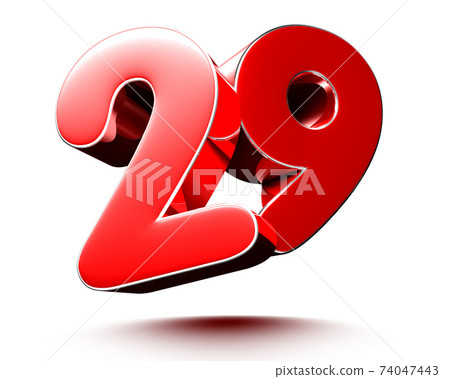 Red numbers 29. - Stock Illustration [74047443] - PIXTA