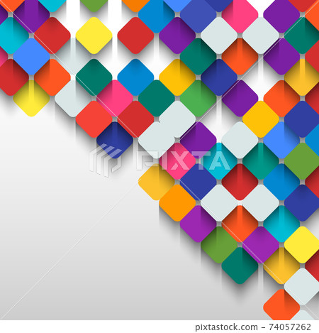 Abstract background of colored squares with... - Stock Illustration ...