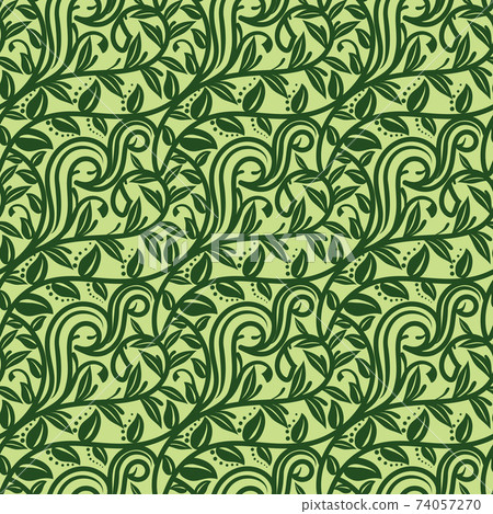 Seamless texture of the branches and the leaves... - Stock Illustration ...