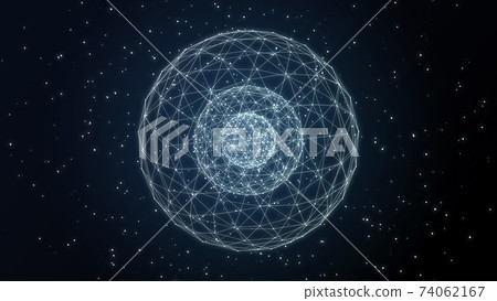 Sphere wireframe, particles - Stock Illustration [74062167] - PIXTA