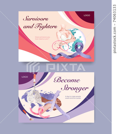Facebook template with world cancer day concept... - Stock Illustration ...