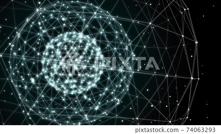 Sphere wireframe, particles - Stock Illustration [74063293] - PIXTA
