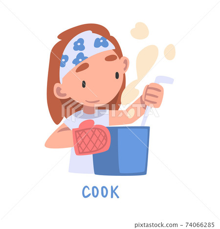 Cook Word, the Verb Expressing the Action,... - Stock Illustration ...