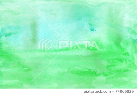 Green hand drawn watercolor background - Stock Illustration [74066829 ...