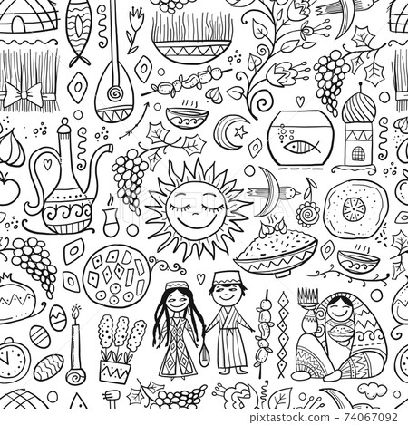 Nowruz, holiday of arrival of spring. Holiday... - Stock Illustration ...