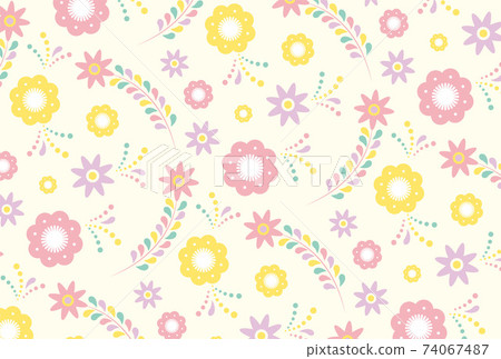 Retro floral background material - Stock Illustration [74067487] - PIXTA