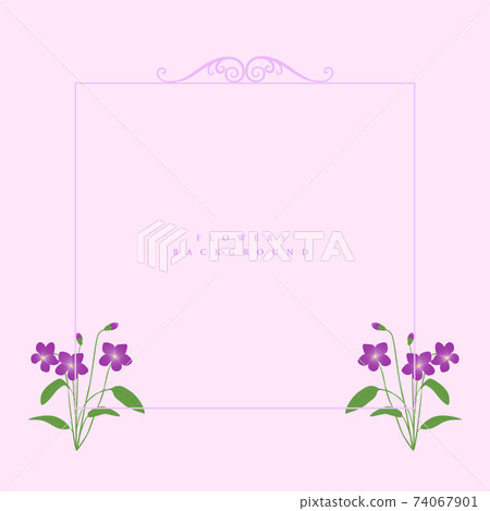 Spring Blooming Flower Frame 10 - Stock Illustration [74067901] - PIXTA