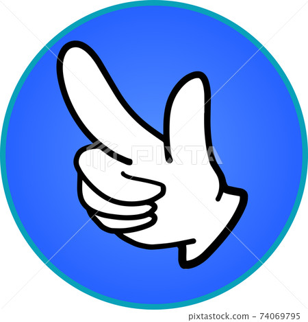 Simple point / pointing icon - Stock Illustration [74069795] - PIXTA