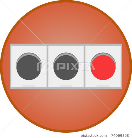 Simple red light icon - Stock Illustration [74069808] - PIXTA