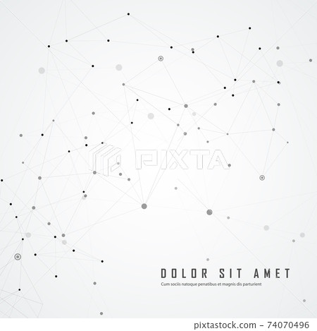 Low poly illustration. Abstract science. Vector...-插圖素材 [74070496 ...