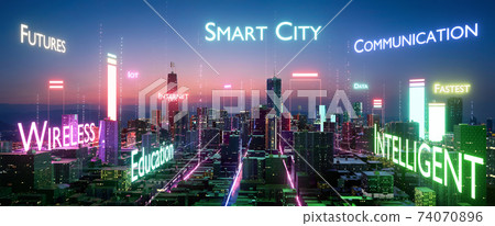 Future innovative wireless fast network... - Stock Illustration ...