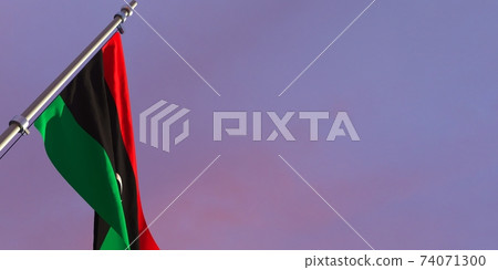 3d rendering of the national flag of the Libya - Stock Illustration ...