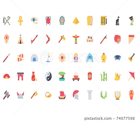 the culture icons 50 - Stock Illustration [74077598] - PIXTA