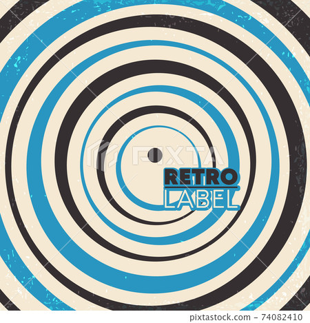 Retro background design with circular lines and... - Stock Illustration ...