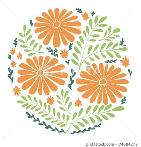 Flower crest chrysanthemum color - Stock Illustration [74084272] - PIXTA