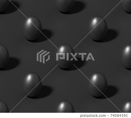 Black chicken eggs with shadow on black... - Stock Illustration ...