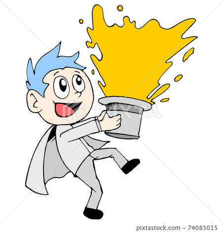 the magician is giving a surprise - Stock Illustration [74085015] - PIXTA