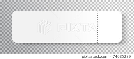 Blank ticket with tear-off element isolated on... - Stock Illustration ...