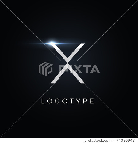 Futurism style letter X. Minimalist type for... - Stock Illustration ...