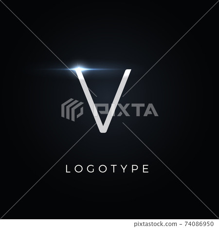 Futurism style letter V. Minimalist type for... - Stock Illustration ...