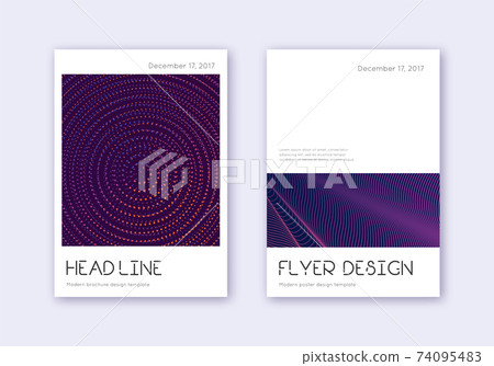 Minimal cover design template set. Violet abstract - Stock Illustration ...