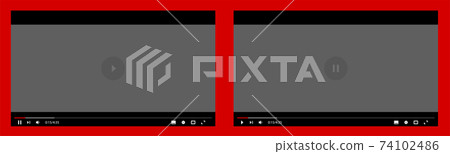 Multimedia player screen template. Layout of a... - Stock Illustration ...