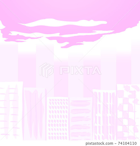 Square illustration of pink office building - Stock Illustration ...