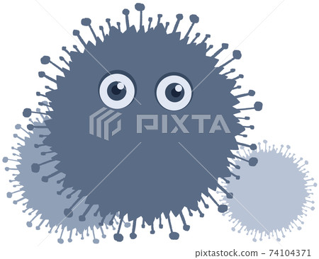 Image material of gray virus and pathogen with... - Stock Illustration ...