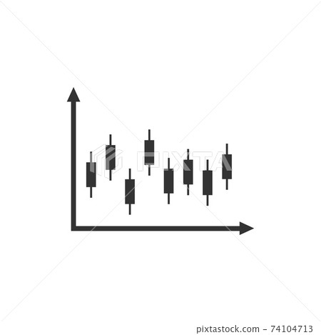 Candlestick chart icon. Vector illustration,... - Stock Illustration ...