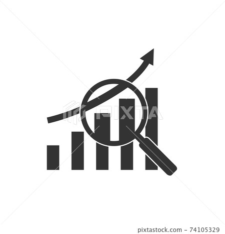 Search graph icon, magnifying glass. Vector...-插圖素材 [74105329] - PIXTA圖庫