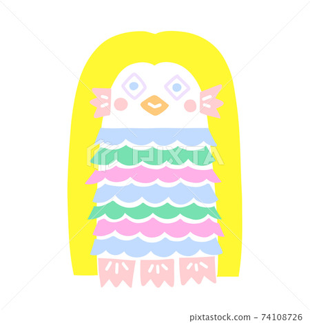 Pop and colorful illustration of Amabie - Stock Illustration [74108726 ...