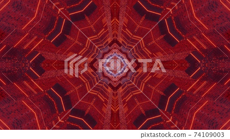 Red geometric pattern 3d illustration - Stock Illustration [74109003 ...