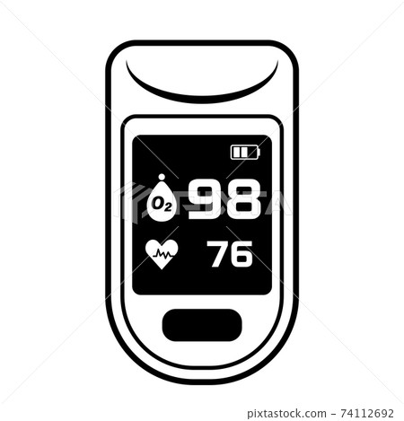 Vector illustration of pulse oximeter - Stock Illustration [74112692 ...