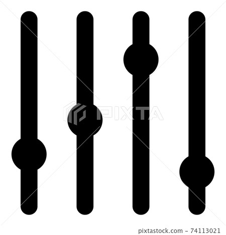 Sliders icon. Slider bar symbol isolated on... - Stock Illustration ...