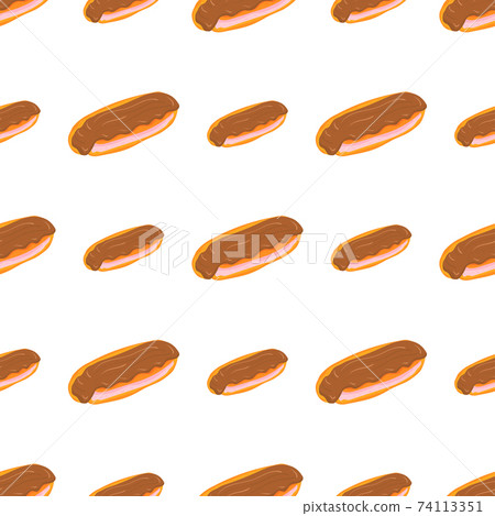 Packaging design template with colorful eclair... - Stock Illustration ...