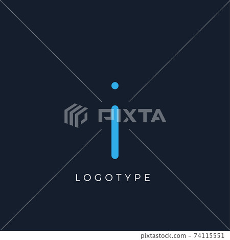 Minimalist letter i with dots, awesome... - Stock Illustration ...