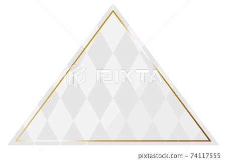 Triangular frame white & gold diamond pattern... - Stock Illustration ...