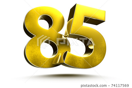 Gold numbers 85. - Stock Illustration [74117569] - PIXTA