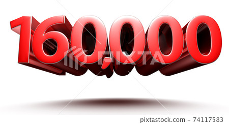 Red numbers 160000. - Stock Illustration [74117583] - PIXTA