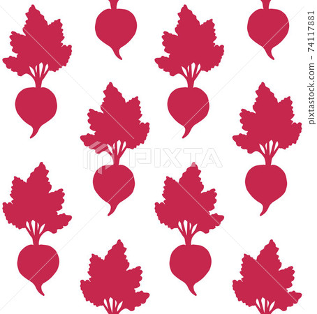 Vector seamless pattern of beet root silhouette - Stock Illustration ...