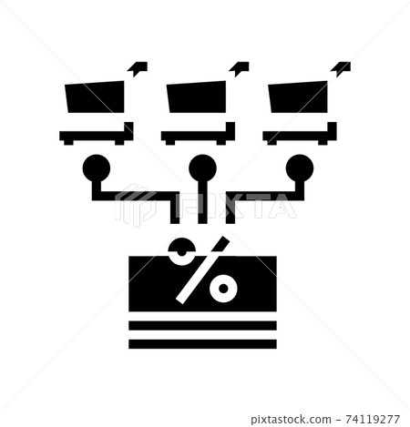 discount card glyph icon vector illustration - Stock Illustration ...