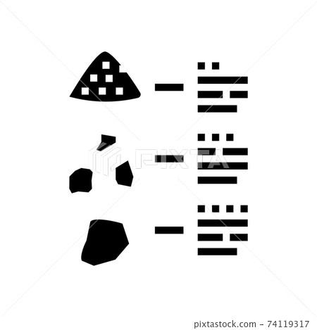 characteristics of stone glyph icon vector... - Stock Illustration ...