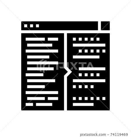 code testing glyph icon vector illustration - Stock Illustration ...