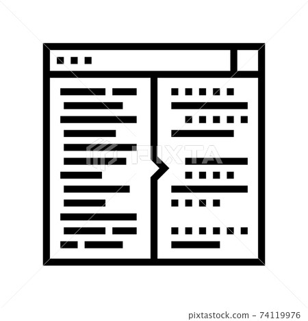 code testing line icon vector illustration - Stock Illustration ...