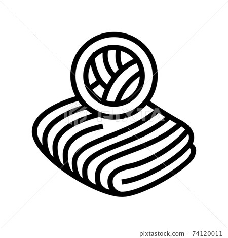velvet fabric line icon vector illustration - Stock Illustration ...